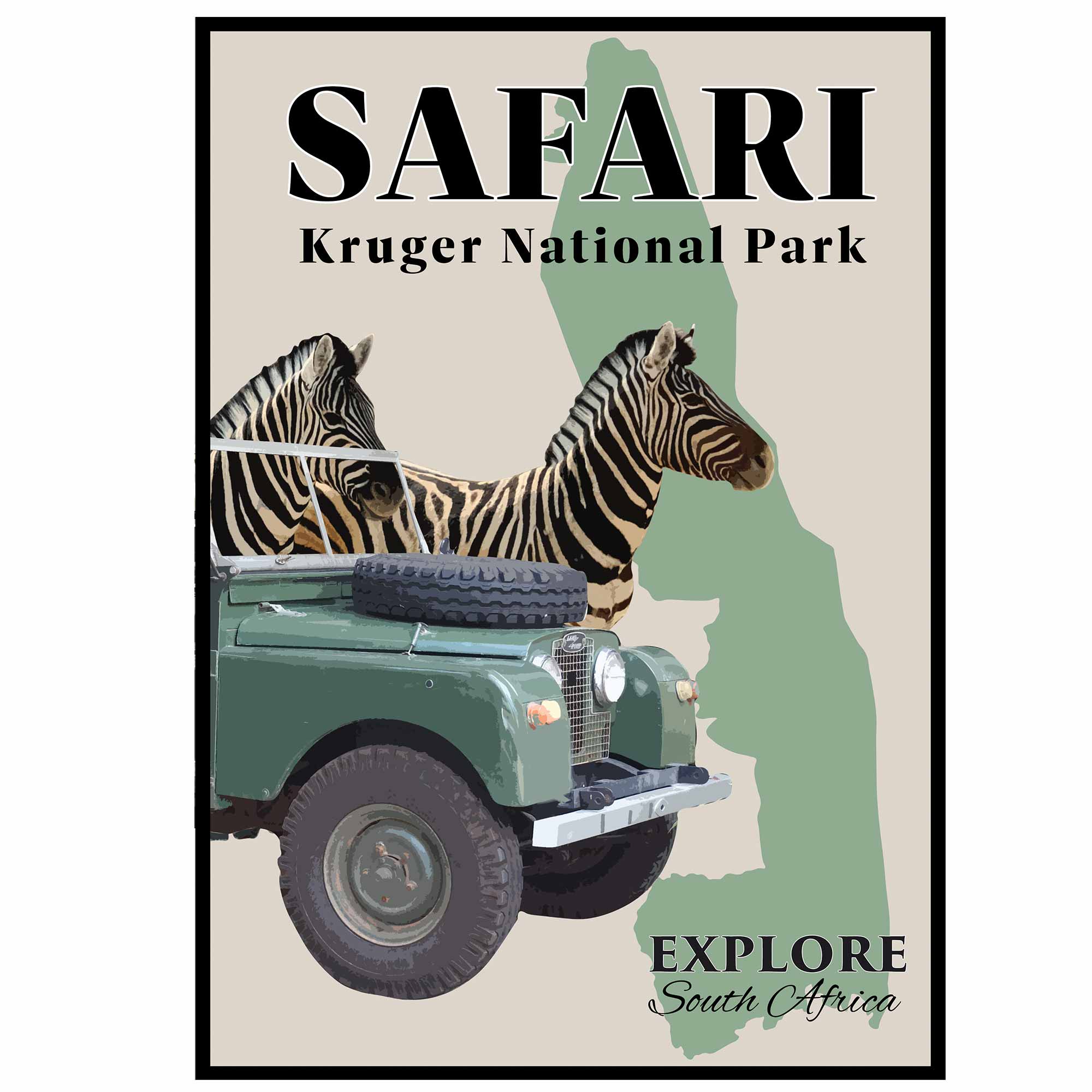 Vintage Poster - Kruger National Park – Into The Kruger